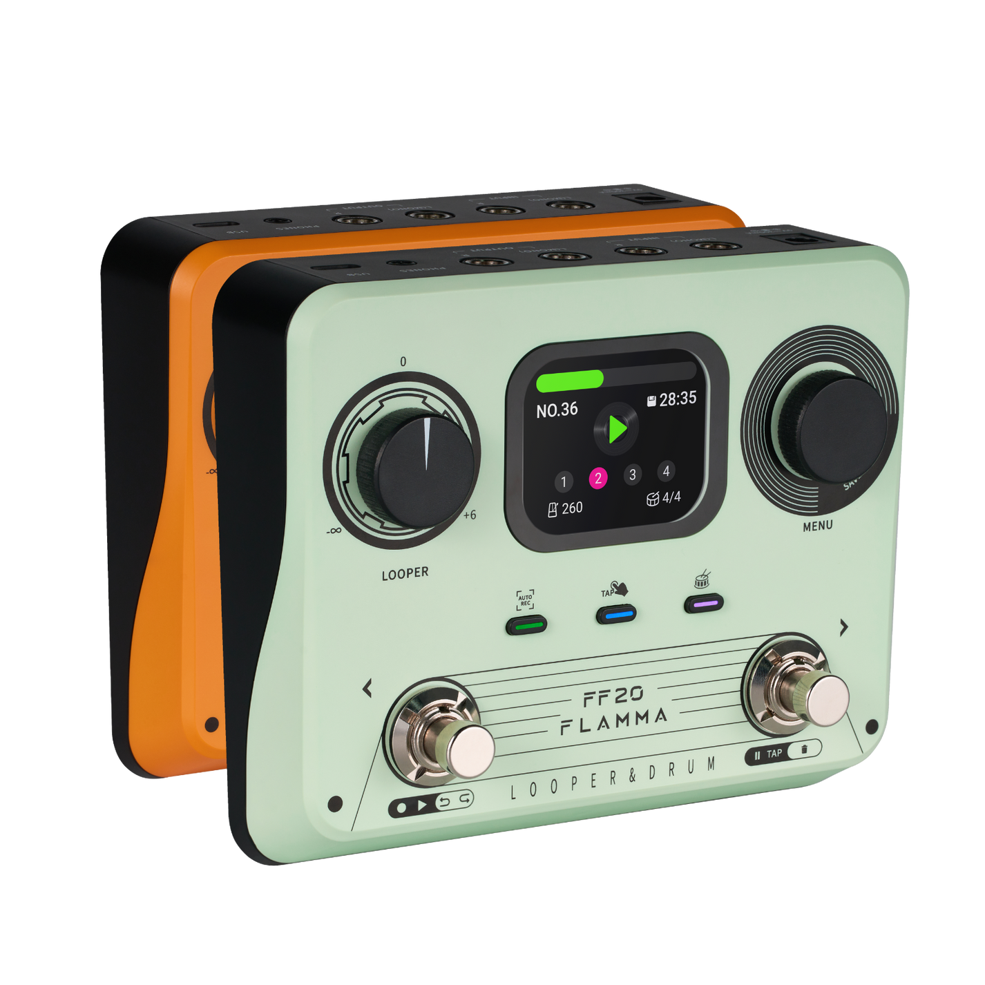 FLAMMA FF20 Stereo Dual Footswitch Looper Drum Machine Pedal – Flamma ...