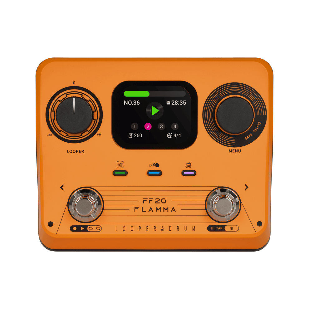 FLAMMA FF20 Stereo Dual Footswitch Looper Drum Machine Pedal – Flamma ...